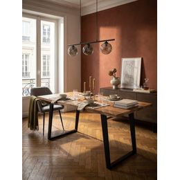 KADIMA DESIGN Esszimmertisch 140x80x76 cm Massivholz / Metall Esstisch | Gr.: 120 x 60 x 76 cm