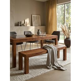 KADIMA DESIGN Esszimmer Sitzbank MUMBAI Massiv-Holz 120 x 45 x 35 cm in Massivholz | Gr.: 120 x 35 x 45 cm