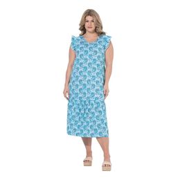 Ulla Popken Midikleid in denimblau | Gr.: 50-52