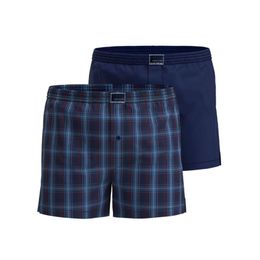 Tom Tailor Web-Boxershorts 2er Pack in Dunkelblau/Dunkelblau | Gr.: XL