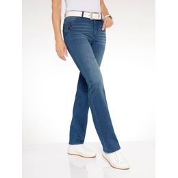 WITT Damen 5-Pocket-Jeans mit Biesenverzierung, blue-stone-washed, Gr&ouml;&szlig;e 36