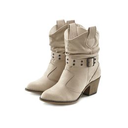 Lascana Cowboy Stiefelette 'Herbststiefelette,' beige Gr. 36 f&uuml;r Damen