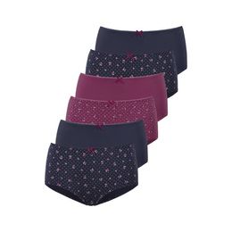 PETITE FLEUR BY LASCANA Hipster mehrfarbig Gr. 32/34 f&uuml;r Damen. Mit Schleife, Print. K&ouml;rpernah. Nachhaltig.