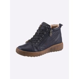 airsoft modern+ Stiefelette, Blau, Gr. 40, airsoft modern+, Damen, Stiefeletten, Material: Glattleder