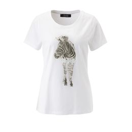 Aniston SELECTED T-Shirt in wei&szlig;-beige-schwarz | Gr.: 46