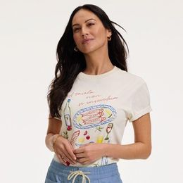 LANDS' END Grafik-Shirt f&uuml;r Damen, Damen, size: regular, Elfenbein, Baumwolle, by Lands' End