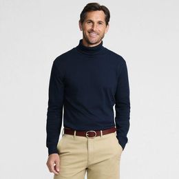 LANDS' END Supima Rollkragenshirt f&uuml;r Herren, Classic Fit, Herren, size: regular, Schwarz, Baumwolle, by Lands' End