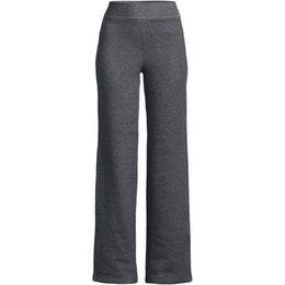 LANDS' END Serious Sweats Straight Fit Thermohose f&uuml;r Damen in Petite-Gr&ouml;&szlig;e, Damen, size: petite, Grau, Baumwoll-Mischung/Polyester-Mischung, by Lands' End