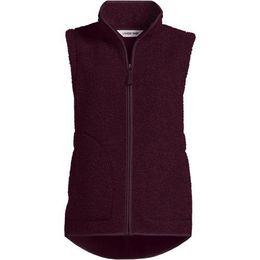 LANDS' END Teddy-Weste f&uuml;r Damen, Damen, size: regular, Rot, Polyester, by Lands' End