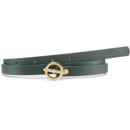 Lascana Damen H&uuml;ftg&uuml;rtel, Gr&uuml;n, Gr. 95, G&uuml;rtel, Material: Leder
