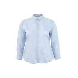 Trendyol Curve Bluse Damen Gr&ouml;&szlig;e XXXL hellblau / braun