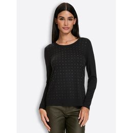 Heine Langarm-Shirt in schwarz | Gr.: 42