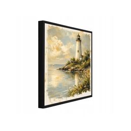 WALLARENA Bilder mit Rahmen Meer in Beige | Gr.: 40 x 30 cm