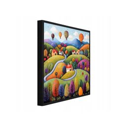 WALLARENA Bilder mit Rahmen Landschaft in Gr&uuml;n | Gr.: 40 x 30 cm