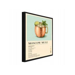 WALLARENA Bilder mit Rahmen Trinken in Beige | Gr.: 40 x 30 cm