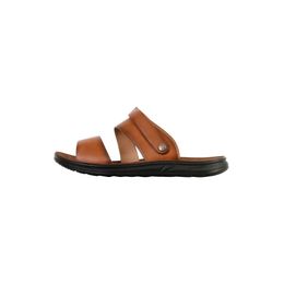 ELONG Flache Sandalen zum Hineinschl&uuml;pfen Braun | Gr.: 43