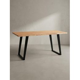 KADIMA DESIGN Schreibtisch Massiv Baumkante, Industrial Design Handarbeit | Gr.: 120 x 60 x 76 cm