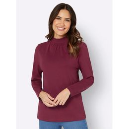 Sieh an! Stehkragen-Shirt in bordeaux | Gr.: 54