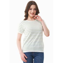 Organication T-Shirt "WOR17581" in Cremewei&szlig;/Matchagr&uuml;n | Gr.: S