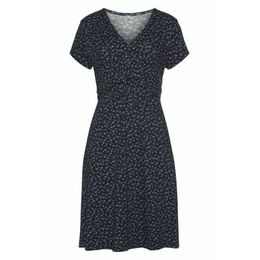 Vivance by Lascana Jerseykleid in schwarz-blau-gebl&uuml;mt | Gr.: 42