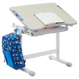 CARO-M&ouml;bel Kinderschreibtisch, Sonoma Eiche, Grau, Holzwerkstoff, Metall, Mode, 67x54x48 cm, Arbeitszimmer, Schreibtische, Jugendschreibtisch & Kinderschreibtisch