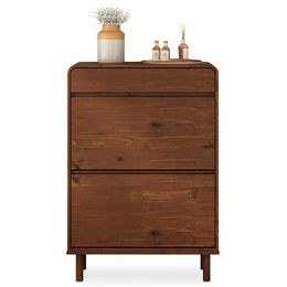 Idimex Schuhkipper, Kastanien, Holz, Kiefer, Mode, 80x114x30 cm, FSC Mix, Garderobe, Schuhaufbewahrung, Schuhkipper