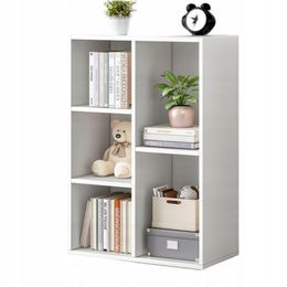 B&uuml;cherregal,, Wei&szlig;, Holzwerkstoff, 50x80x24 cm, Wohnzimmer, Regale, B&uuml;cherregale