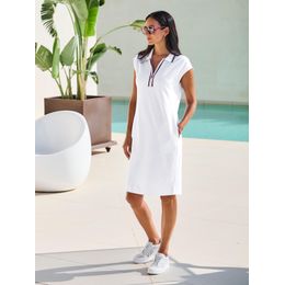 Heine Damen Jerseykleid, Wei&szlig;, Gr. 36, Shirtkleider, Material: Viskose