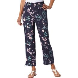 Damen Culotte marine-hellros&eacute;-bedruckt, Gr&ouml;&szlig;e 38