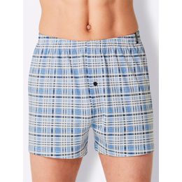 KINGsCLUB Herren Boxershorts, marine-gestreift + marine-bedruckt + marine-kariert, Gr&ouml;&szlig;e 6