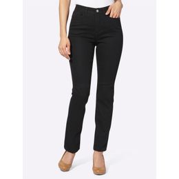 WITT Damen Jeans mit Stickerei-Verzierung, schwarz, Gr&ouml;&szlig;e 44