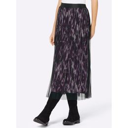 Heine Damen Meshrock, Lila, Gr. 38, Lange R&ouml;cke, Material: Polyester. Chiffon: Polyester
