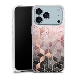 DeinDesign iPhone 17 Pro Handy Silikon H&uuml;lle Case transparent Handyh&uuml;lle Cube Elisabeth Fredriksson Gold & Copper Silikon Case