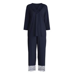 Calida Pyjama Damen Gr&ouml;&szlig;e L dunkelblau Sommerkleid