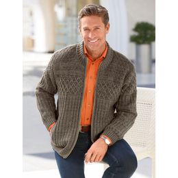 Marco Donati Herren Strickjacke, schilf-meliert, Gr&ouml;&szlig;e 60/62