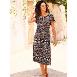 Heine Damen Jerseykleid, Orange, Gr. 52, Shirtkleider, Material: Viskose