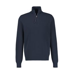 Lerros Herren Troyer, schwarz, Gr. XL, Strick, Obermaterial: 100% Baumwolle, Pullover, mit Logo-Badge
