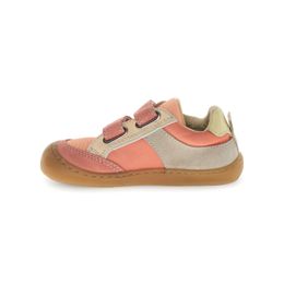 Naturino M&auml;dchen Klettschuh "BAREFOOT KESY", Gr. 28, rosa, Textil, Veloursleder, Schuhe, Halbschuh mit Print, Gr&ouml;&szlig;enschablone zum Download