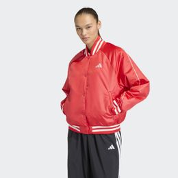Damen Bomberjacke "W STADIUM INS J", rot, Gr. L, adidas Sportswear, Obermaterial: 100% Polyester, Jacken