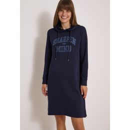 Cecil Damen Sweatkleid, blau, Gr. XS, bedruckt, Sweatware, 100% Baumwolle, Kleider, aus 100% Baumwolle
