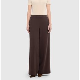 MAC Damen Stretch-Hose "CORALIE", braun, Gr. 40, Web, Obermaterial: 91% Polyester, 9% Elasthan, Hosen, Seitliche Eingrifftaschen mit Rei&szlig;verschluss