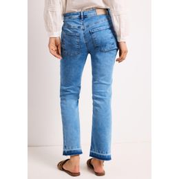 Street One Damen Slim-fit-Jeans, blau, Gr. 33, unifarben, Jeans, 83% Baumwolle, 15% Polyester, 2% Elasthan, Jeans, High Waist