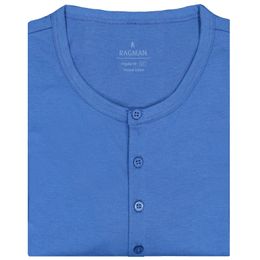 Ragman Herren Longshirt, blau, Gr. L, Jersey, Baumwolle, Shirts