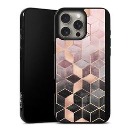 DeinDesign iPhone 16 Pro Max Handy Silikon H&uuml;lle Case schwarz Handyh&uuml;lle Cube Elisabeth Fredriksson Gold & Copper