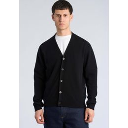 Junk De Luxe Herren Cardigan "Cardigan Comfort Fit", schwarz, Gr. S, Obermaterial: 80% Wolle, 20% Polyamid, Strickjacken