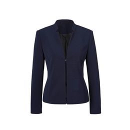 GOLDNER Damen Jackenblazer "Kurzgr&ouml;&szlig;e Eleganter Festblazer mit Stehkragen", blau, festlich, Gr. 19, Obermaterial: 95% Polyester PES. 5% Elasthan EL.,