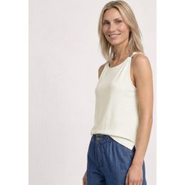 Street One Damen Tr&auml;gertop, beige, Gr. 44, Glitzermuster, Stoff, 95% Viskose, 5% Elasthan, Tops, aus stretchigem Viskosematerial