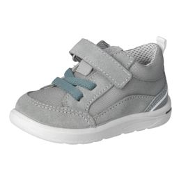 Baby Lauflernschuh "Ebbo WMS: mittel", Pepino BY RICOSTA, Gr. 28, grau, Textil, Veloursleder, Schuhe, Schn&uuml;rschuh m. Weiten-Me&szlig;system, Leder,
