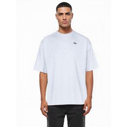Trueprodigy Herren Oversize-Shirt "Nika Logo Stickeri Oversized Rundhals", grau, Gr. M, Obermaterial: 50% Baumwolle CO. 50% Polyester PES., Shirts