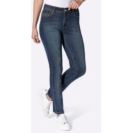 Heine Damen 5-Pocket-Jeans, blau, Gr. 46, unifarben, 78% Baumwolle, 20% Polyester, 2% Elasthan, Jeans